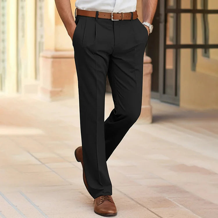 Pantalón de traje para hombre elegante - Pantalón de negocios clásico ...